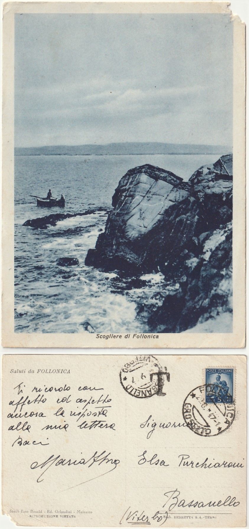 Scogliere Di Follonica - Grosseto - Viagg. 1947 -71294-