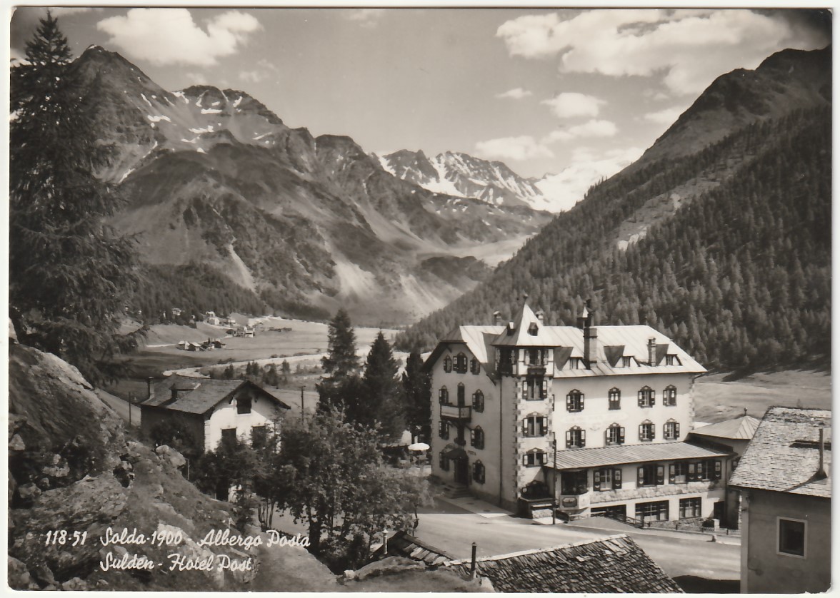 Solda - Sulden - Bolzano - Albergo Posta - Viagg. 1954 -73842-