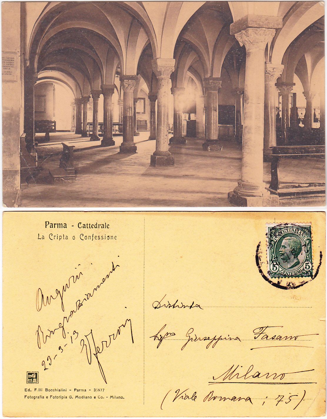 Parma - Cattedrale - La Cripta O Confessione - Viagg. 1913 -87652-