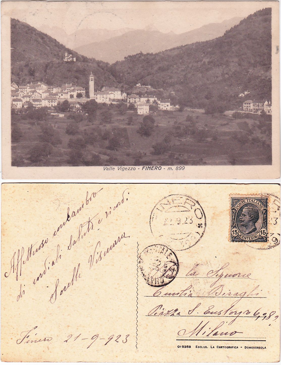 Finero - Malesco - Verbania - Viagg. 1923 -87900-