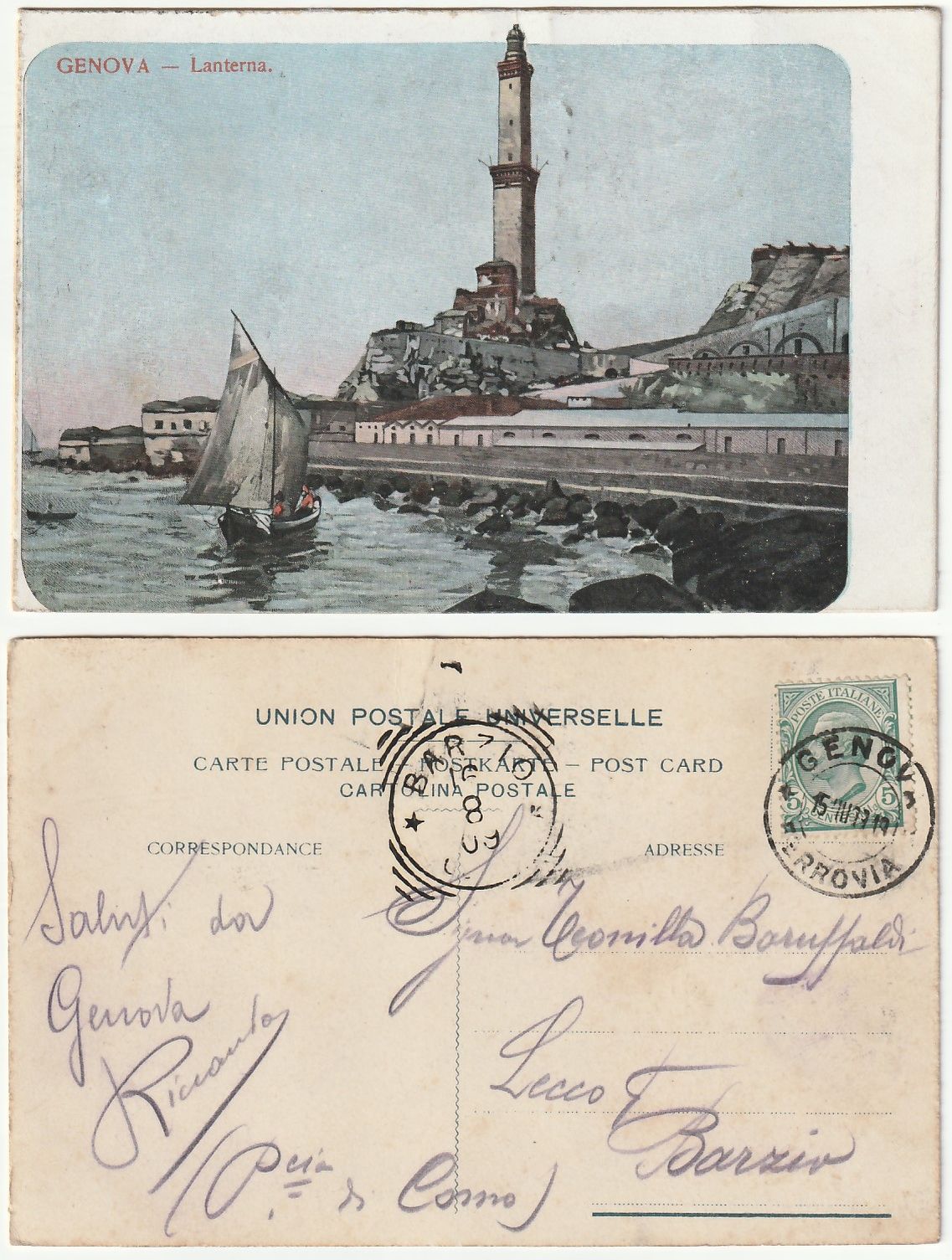 Genova - Lanterna - Viagg. 1909 -88055-