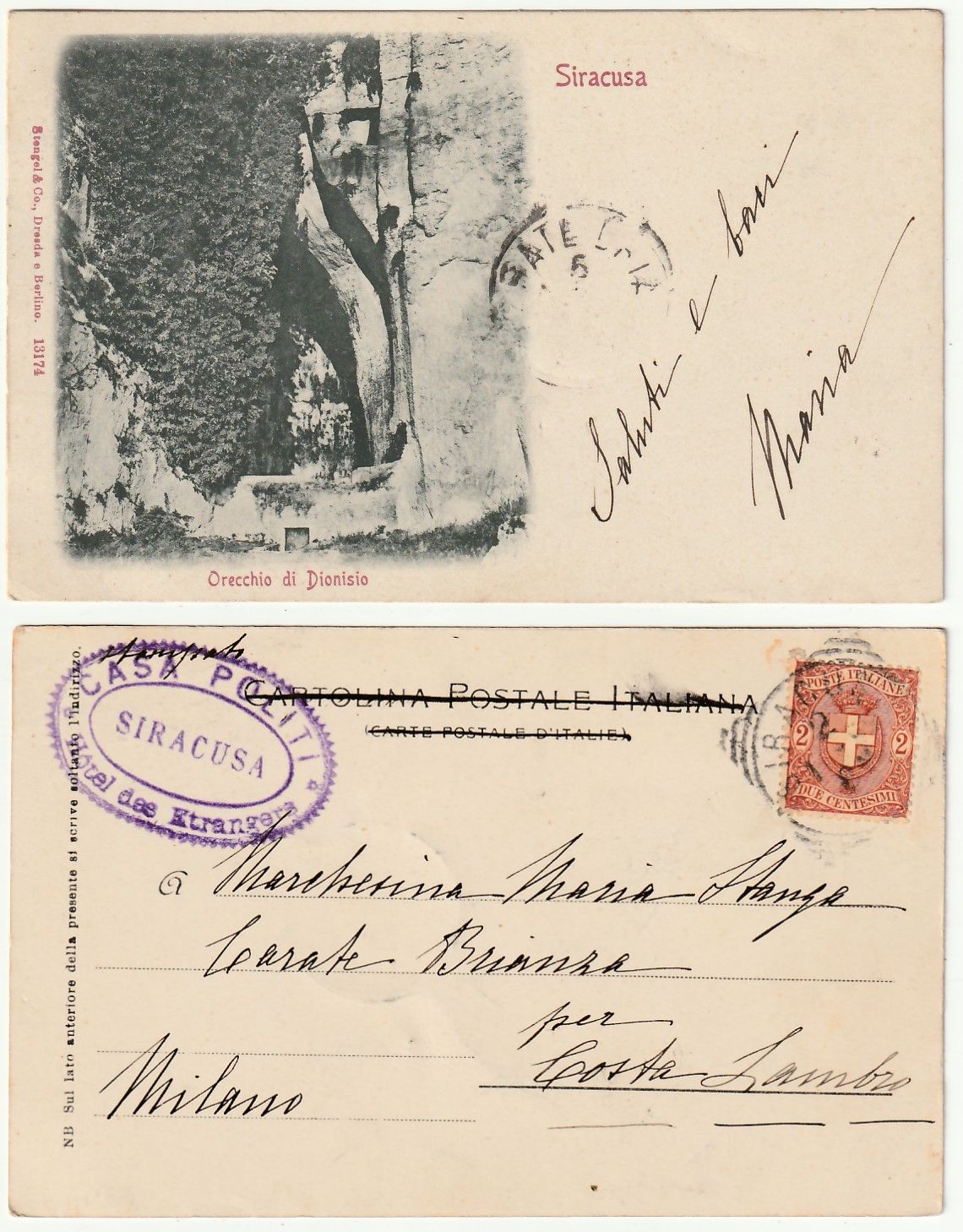 Siracusa - Orecchio Di Dionisio - Viagg. -88432-