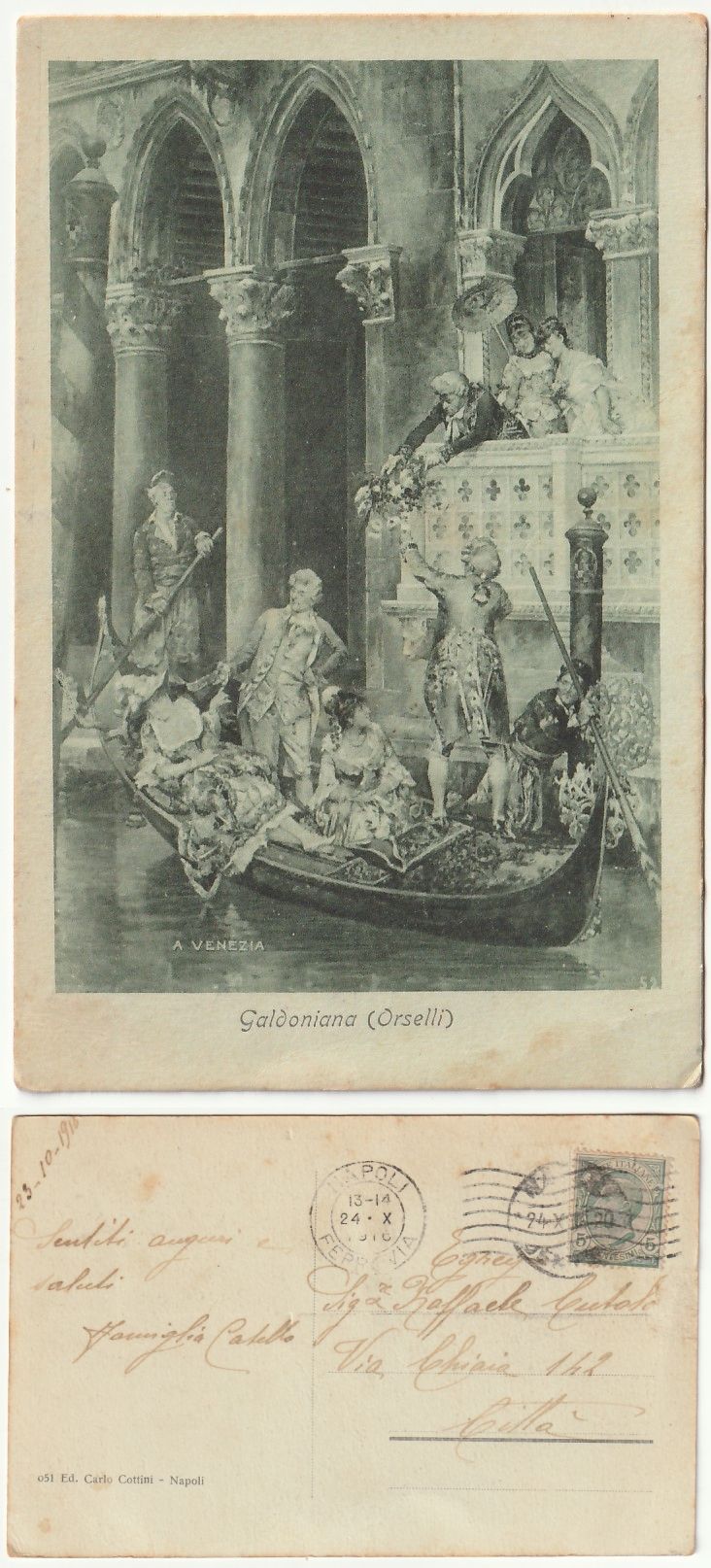 Venezia - Illustratore - Artist Signed - Goldoniana - Orselli - Viagg. -88759-