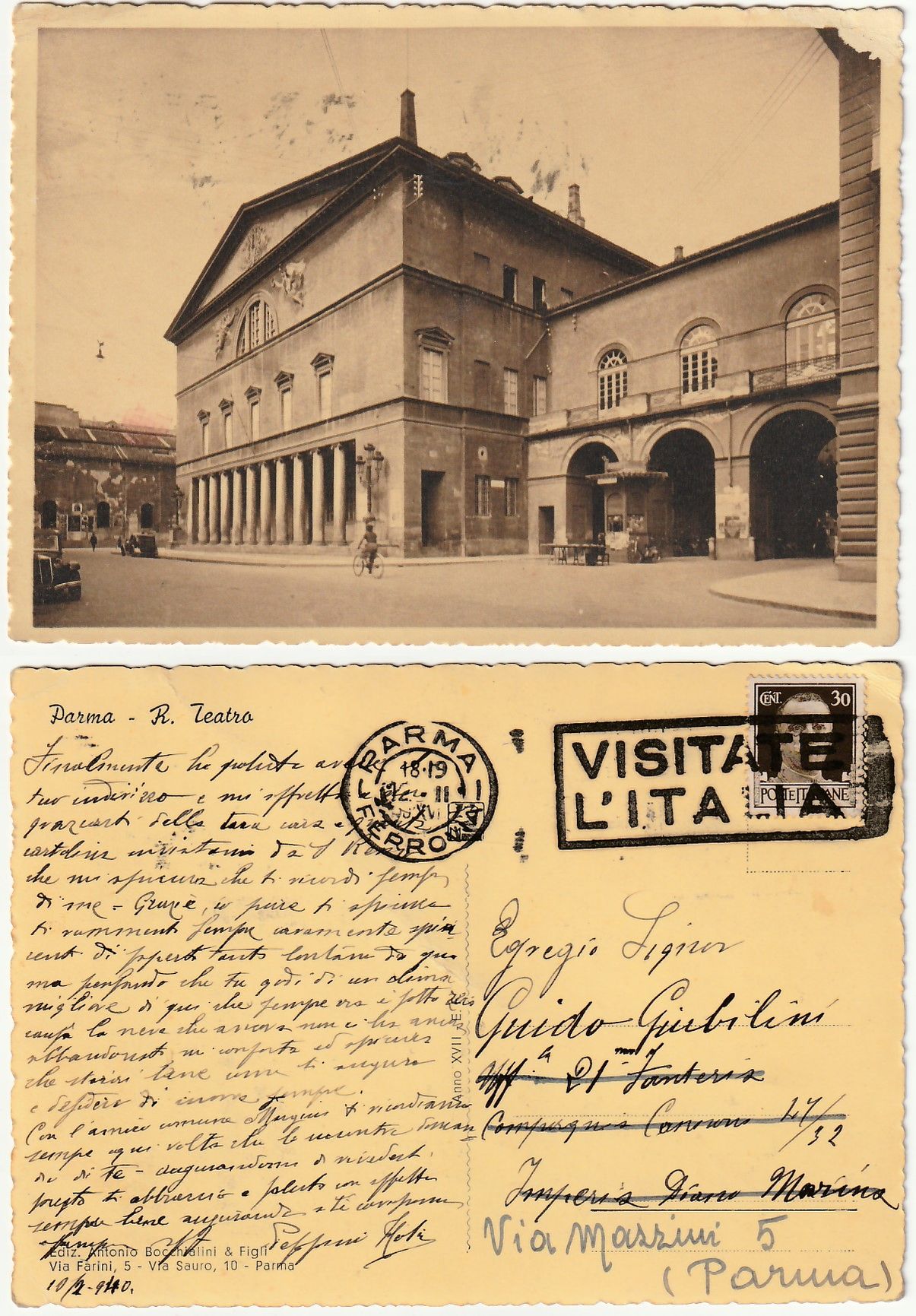 Parma - R. Teatro - Viagg. 1940 -91333-