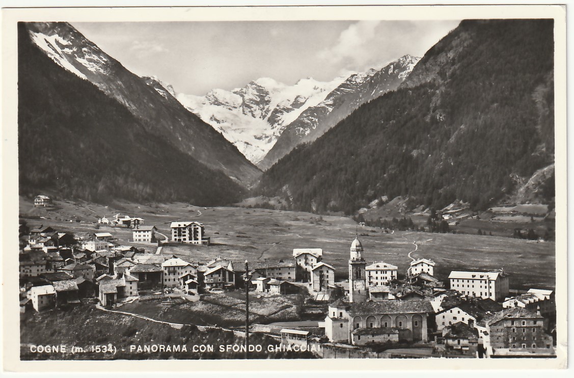 Cogne - Aosta - Panorama Con Sfondo Ghiacciai - Viagg. 1962 -90966-