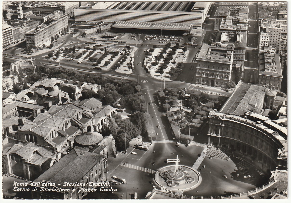 Roma Dall'aereo - Stazione Termini Terme Di Diocleziano E Piazza Esedra -91063-