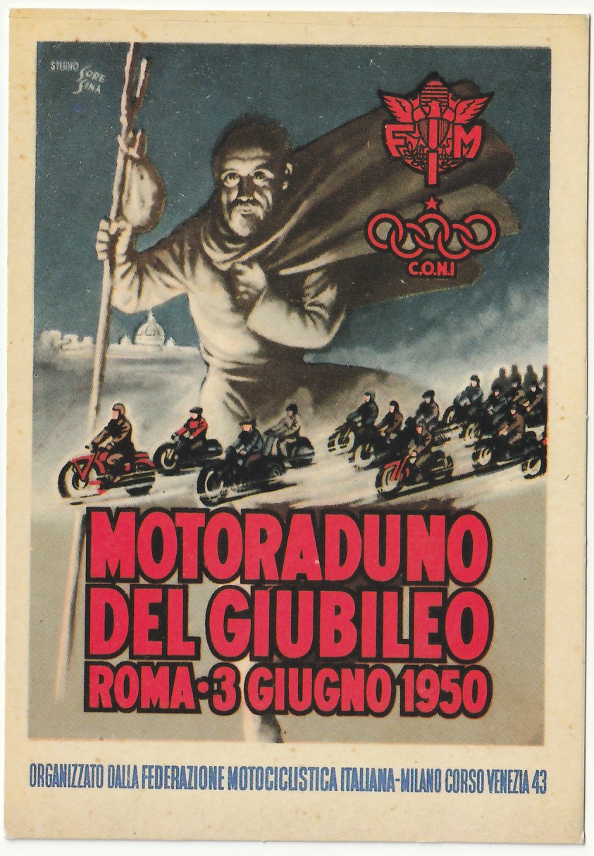 Motoraduno Del Giubileo - Roma 1950 - Riproduzione -91315-