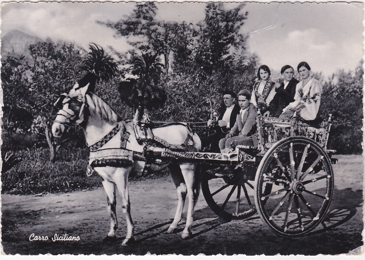 Catania - Carro Siciliano - Viagg. 1955 -85574-